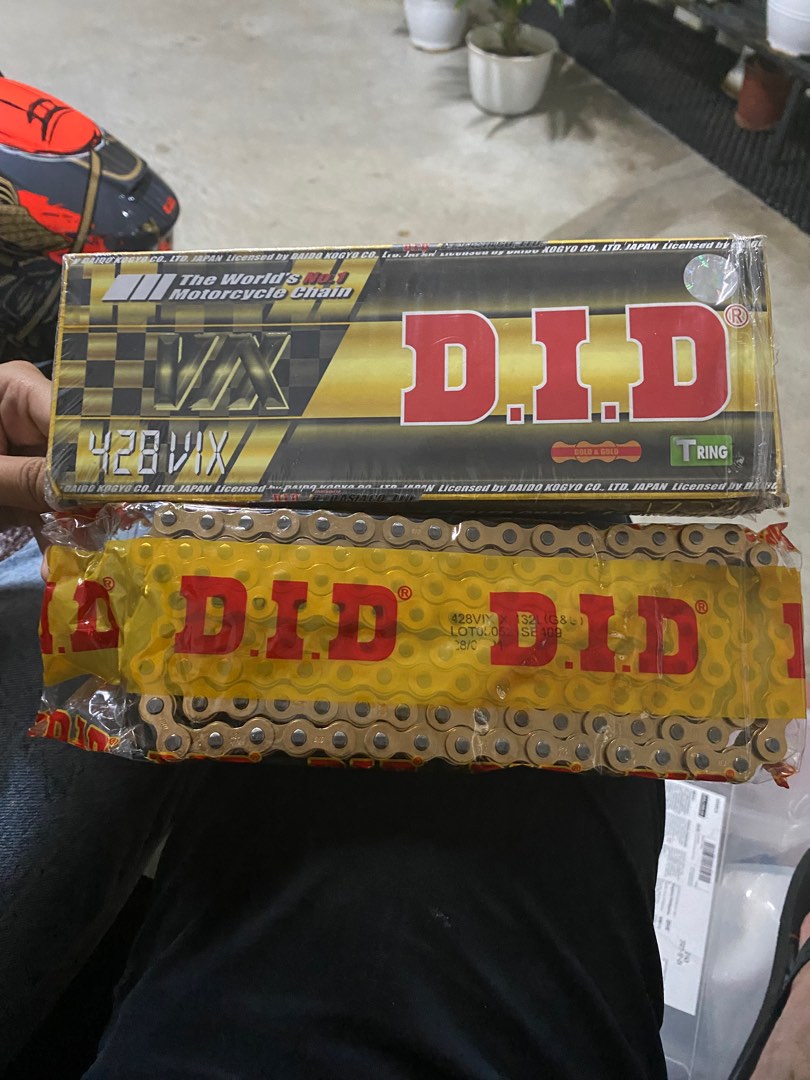 DID gold chain & Sprocket set, Motorcycles, Motorcycle Accessories on ...