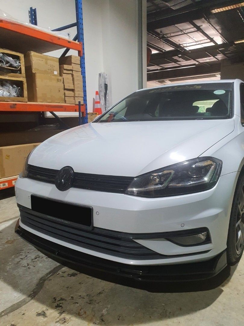 Double layer new front lips black carbon fiber bodykit for bmw Mercedes ...