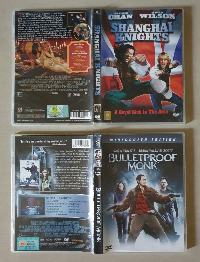 Dragon,Shanghai Noon,Knights,Bulletproof Monk,Anna & The King,Legend Of Speed,Last Stand ...