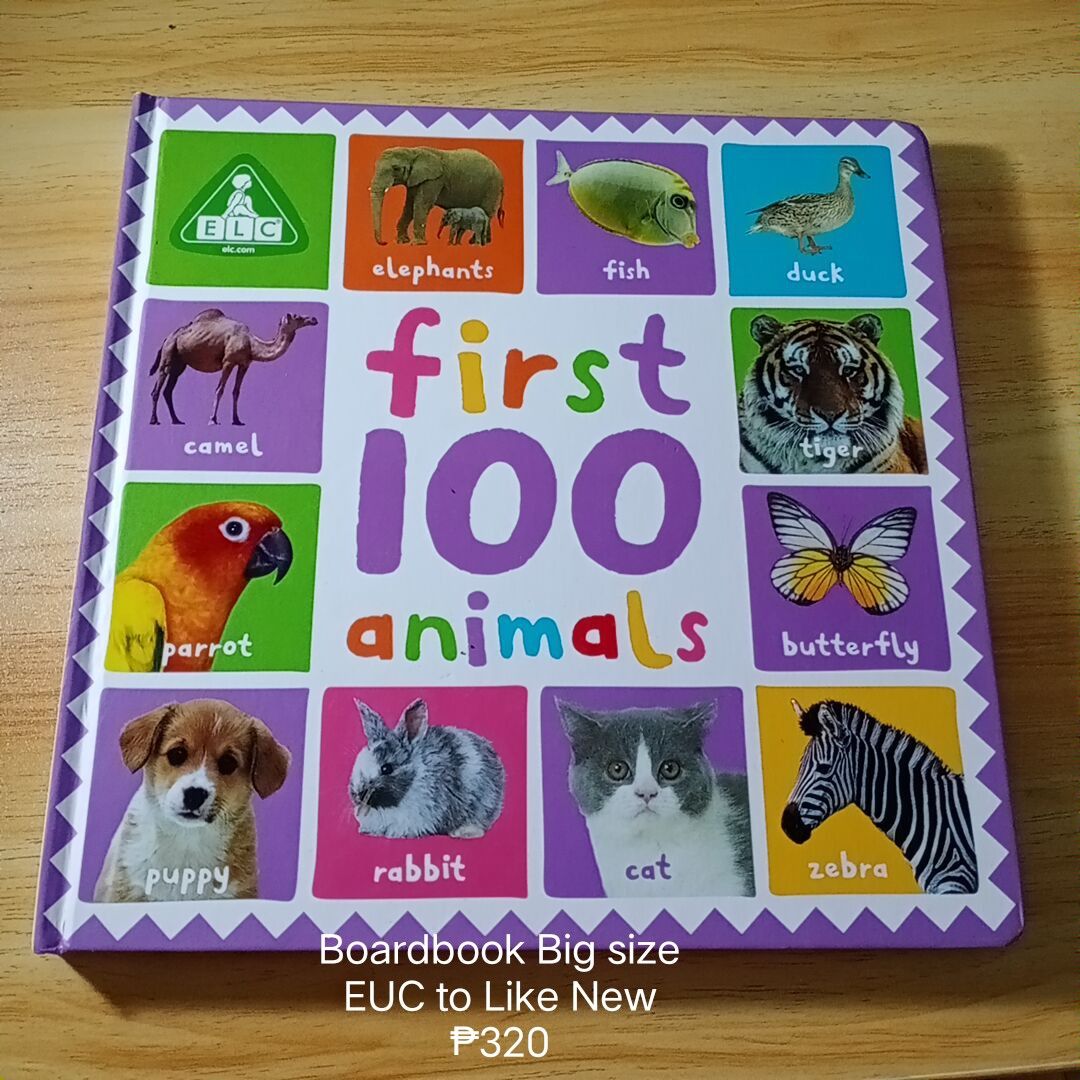 First 100 animals Big Boardbool, Hobbies & Toys, Books & Magazines ...