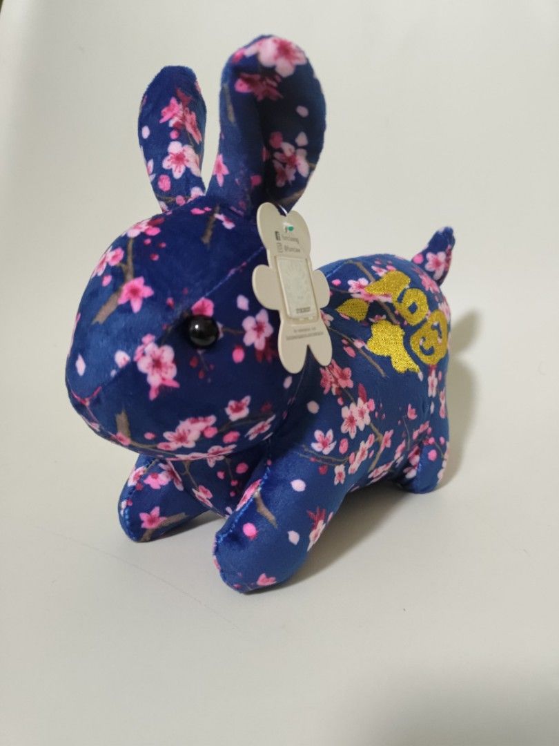 Fortune cherry blossom blue rabbit plush / plushie funclaw, Hobbies ...