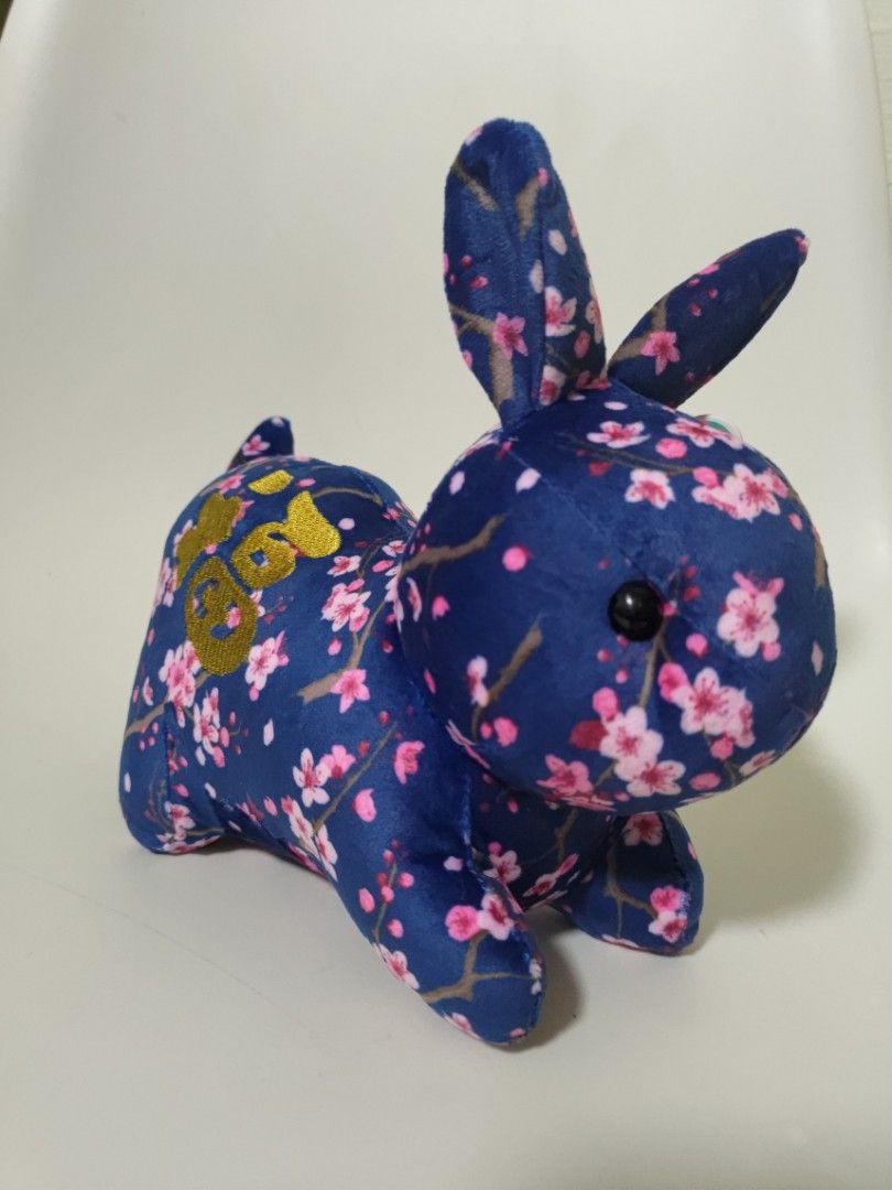 Fortune cherry blossom blue rabbit plush / plushie funclaw, Hobbies ...