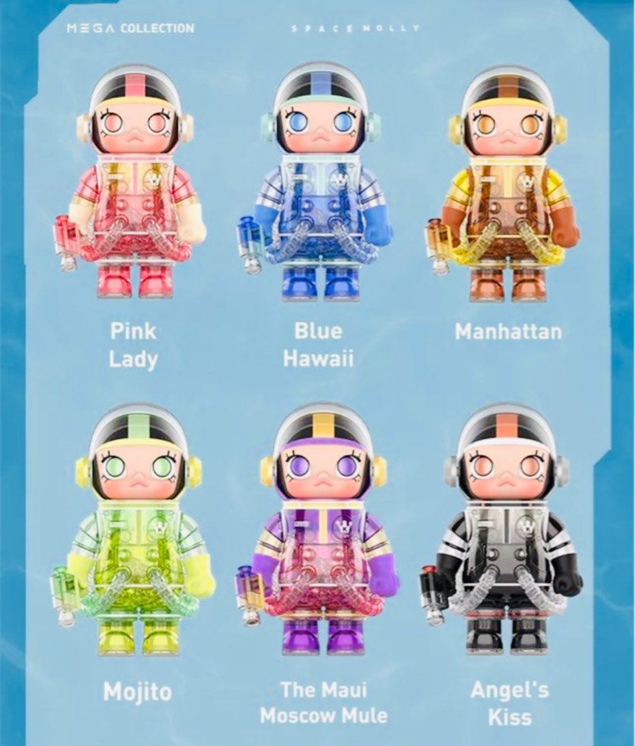 Full colour set 6 x Space molly drinks 400%, Hobbies & Toys, Toys ...