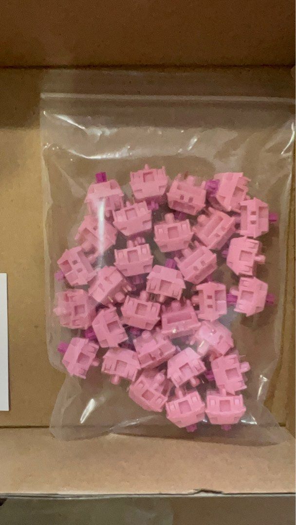 Gazzew Boba gum pink silent for Mechanical keyboard custom switch 5pin ...