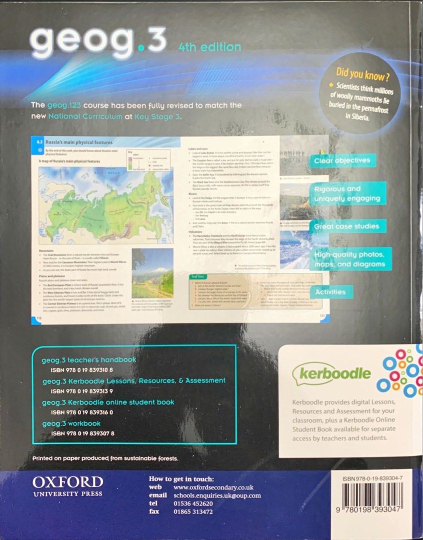 geog.3 4th edition, 興趣及遊戲, 書本 & 文具, 教科書 - Carousell