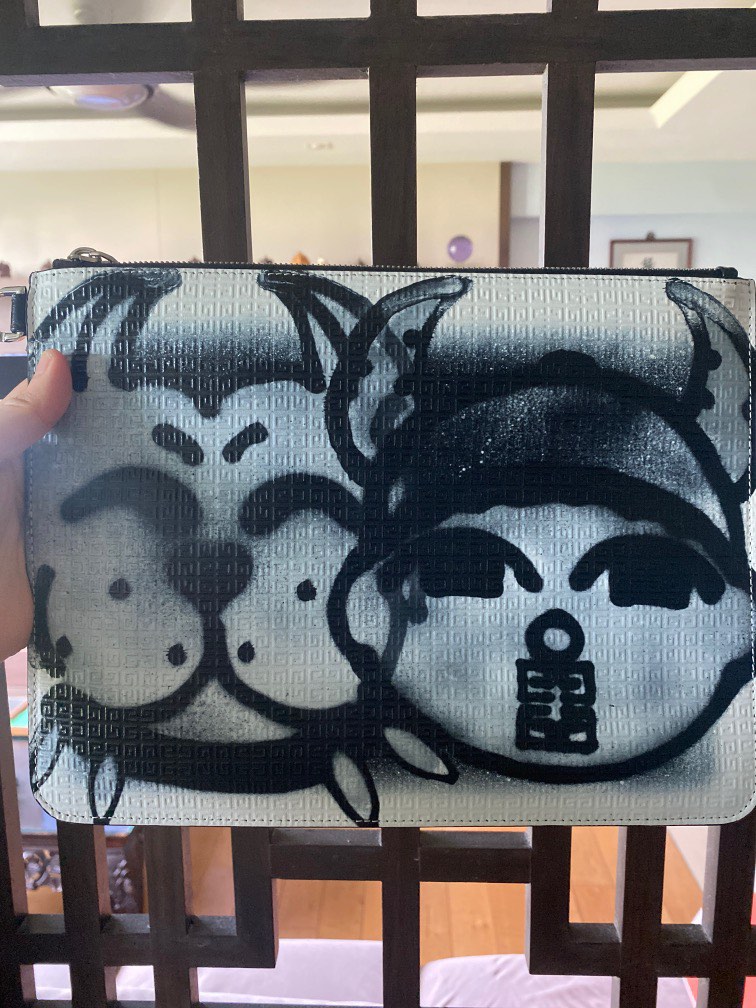 Givenchy X Chito Logo Embossed Clutch, Men's Fashion, Bags, Belt bags ...