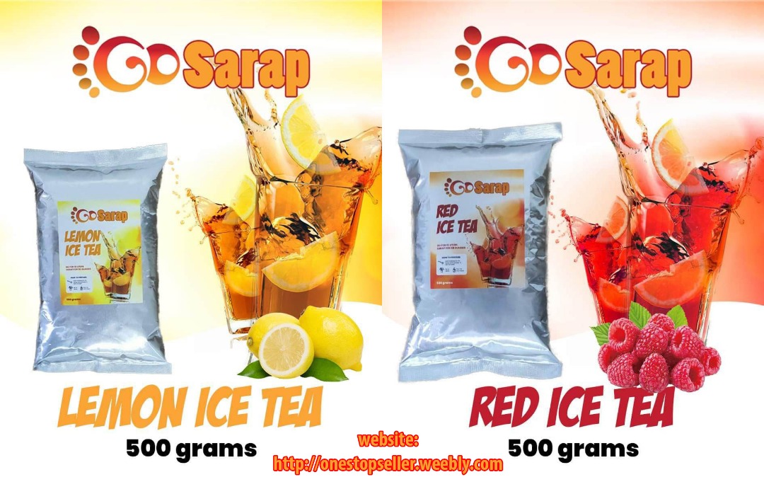 Go Sarap Lemon Iced Tea Powder , Go Sarap Red Iced Tea Powder , Blue ...