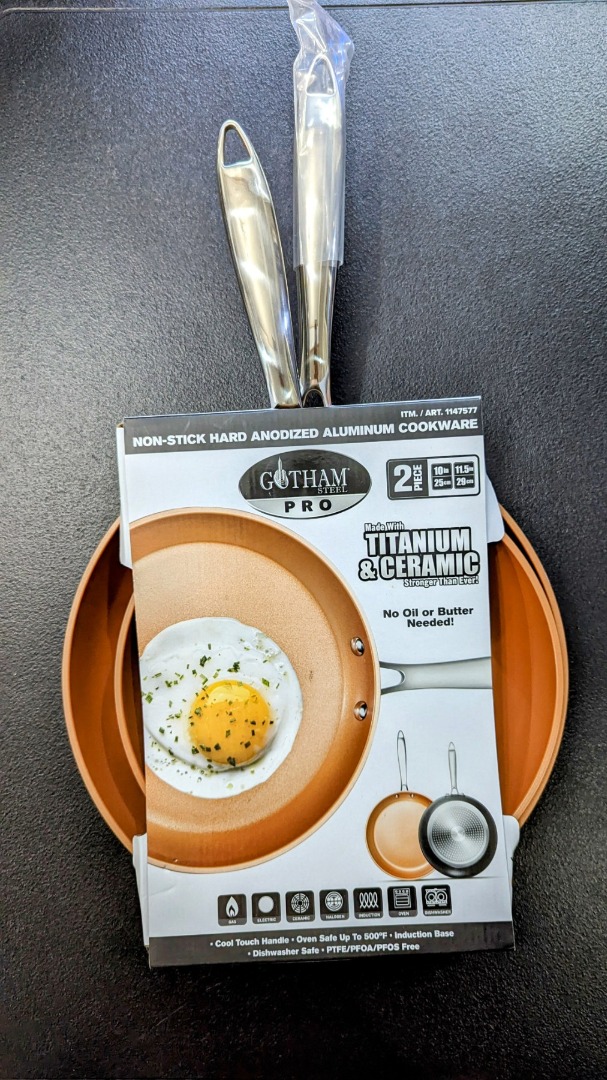 Gotham Steel 2-piece Non-Stick Cooking pan (10” + 11.5”) | Imported ...