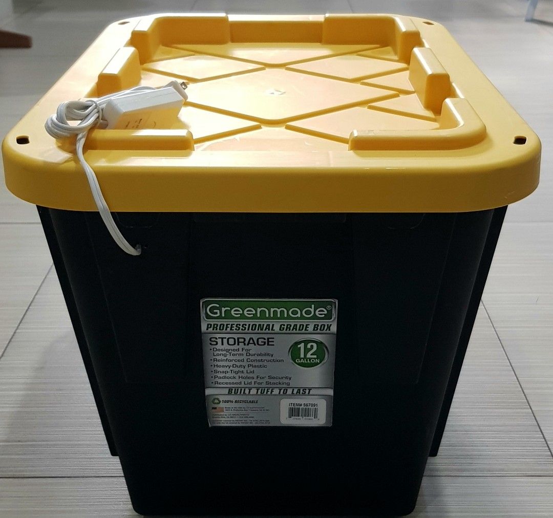 Greenmade Storage Bin 12 Gal with UV light, Furniture & Home Living ...