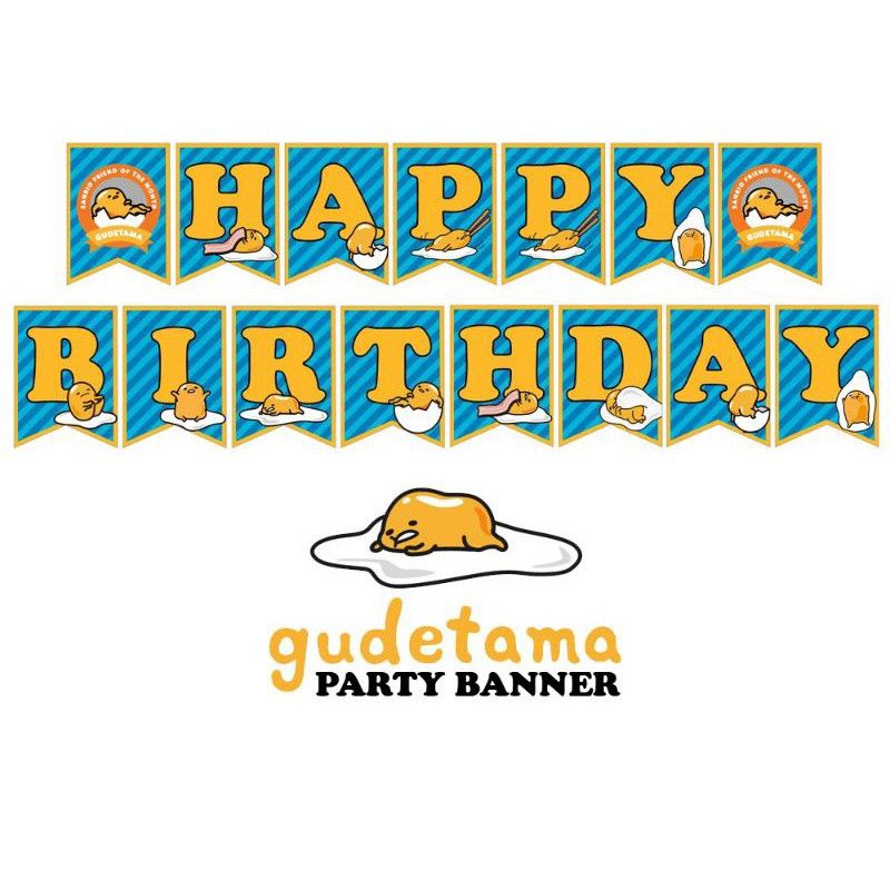 Gudetama Theme Birthday Party Banner Decoration Personalized, Hobbies ...
