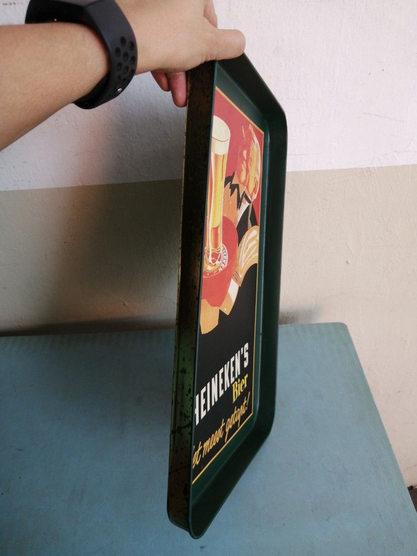 Heineken Beer Tray Metal Heineken Bier Vintage design, Hobbies & Toys ...