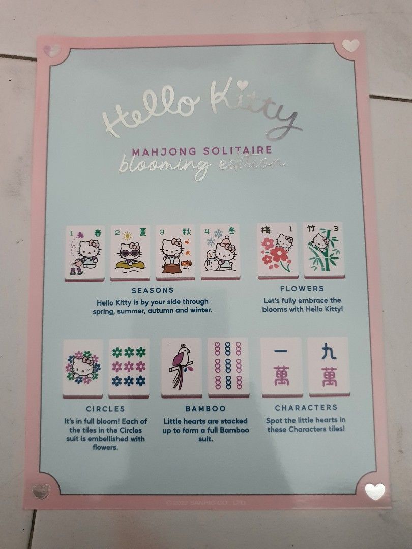 Hello Kitty Mahjong Set limited edition, Hobbies & Toys, Toys & Games ...