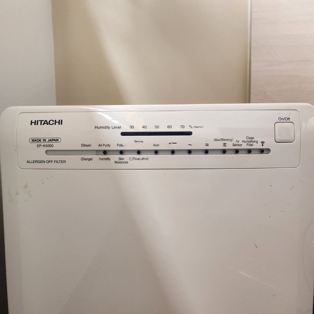 HITACHI EP-A5000 AIR PURIFIER Clean Air & Humidifying, Furniture & Home ...