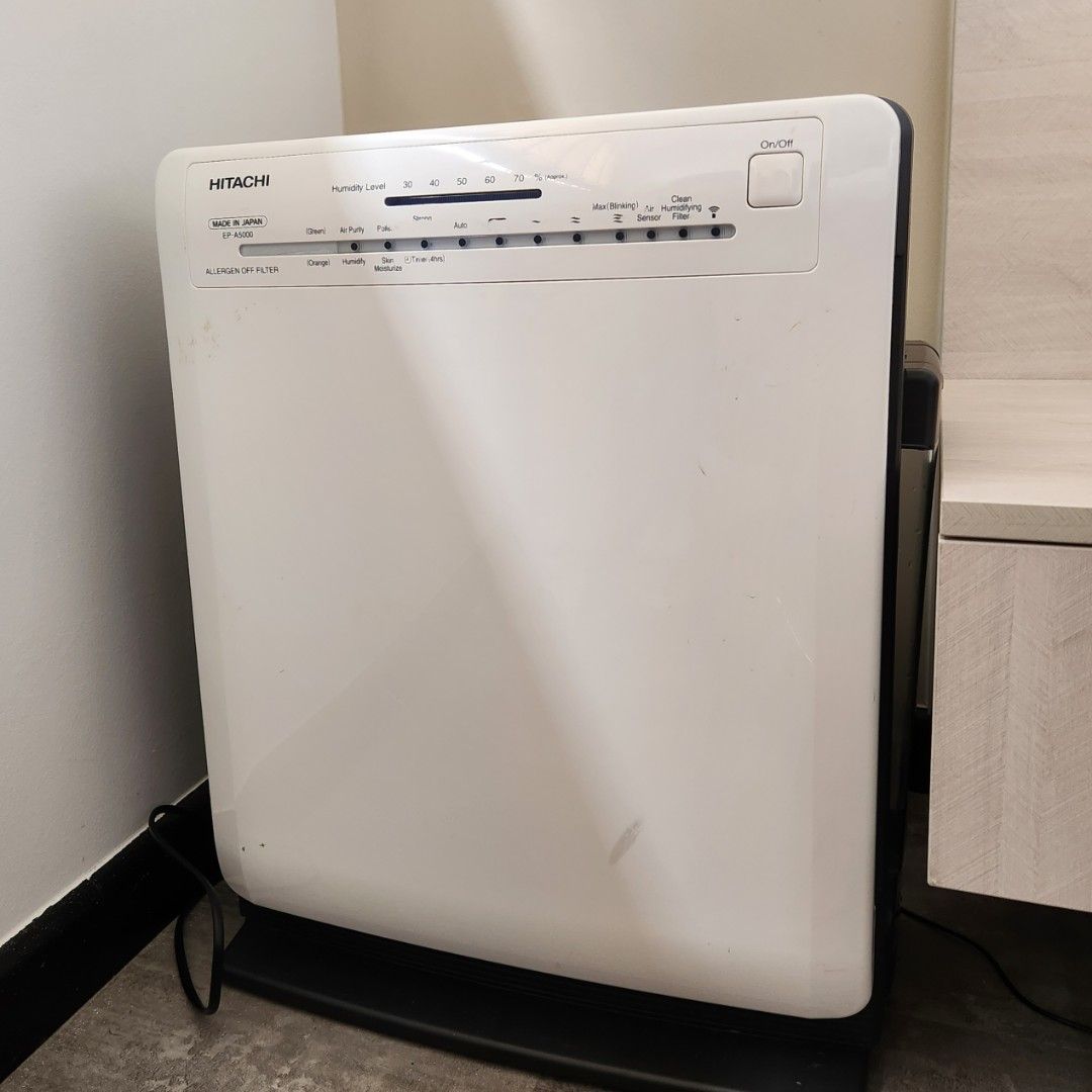 HITACHI EP-A5000 AIR PURIFIER Clean Air & Humidifying, Furniture & Home ...