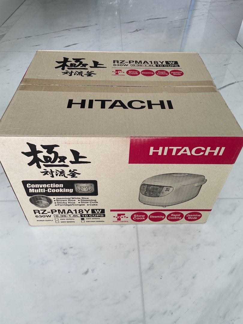 HITACHI RZ-PMA18Y WHITE RICE COOKER (1.8L), TV & Home Appliances ...