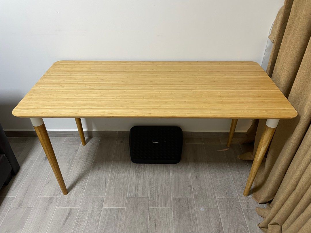 IKEA ANFALLARE / HILVER Computer Study Desk with SIGNUM Cable Trunking ...