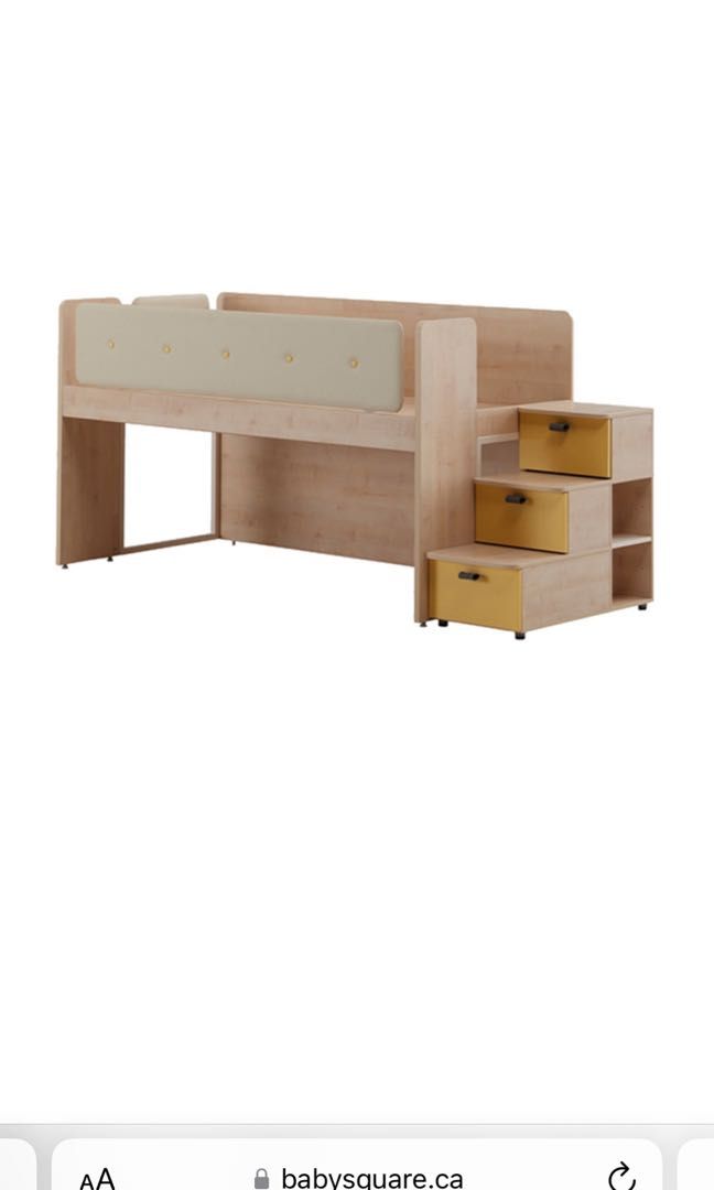 ILOOM HERBIE BUNK BED SET 03 MINT AND YELLOW, Furniture & Home Living ...