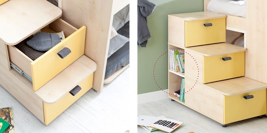 ILOOM HERBIE BUNK BED SET 03 MINT AND YELLOW, Furniture & Home Living ...