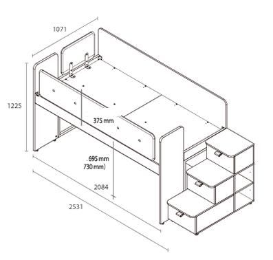 ILOOM HERBIE BUNK BED SET 03 MINT AND YELLOW, Furniture & Home Living ...