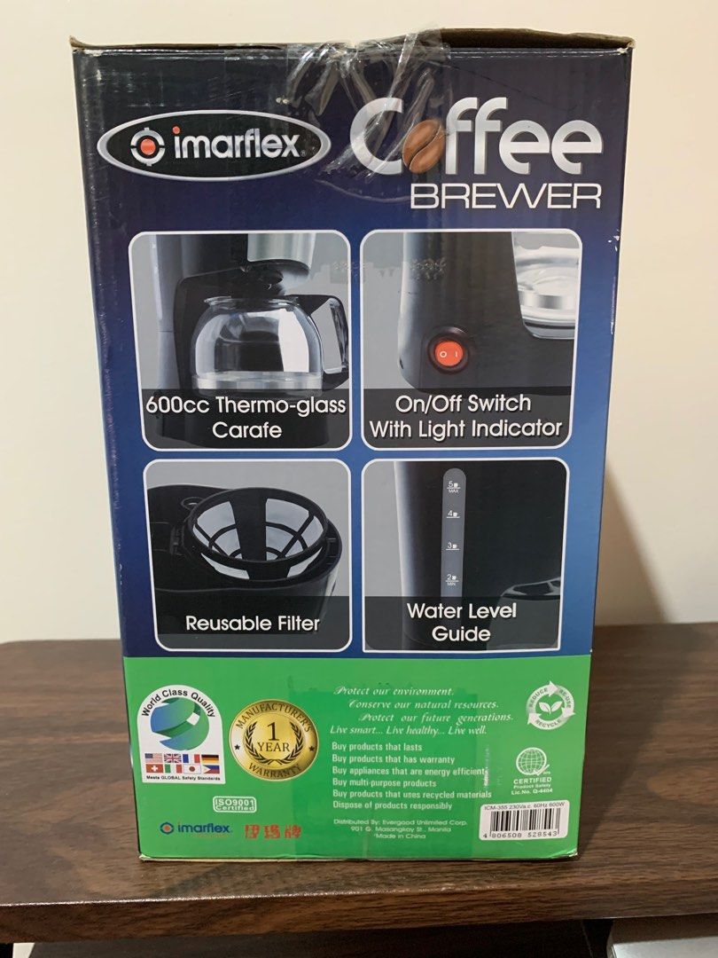 Imarflex Coffee Brewer (from 980 to 650 pesos), TV & Home Appliances ...