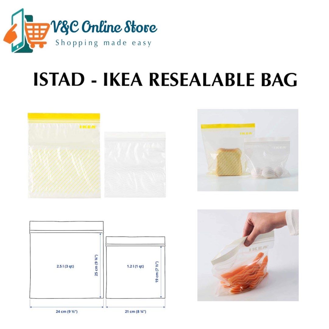 ISTAD - IKEA RESEALABLE BAG, Furniture & Home Living, Kitchenware & Tableware, Food Organization ...