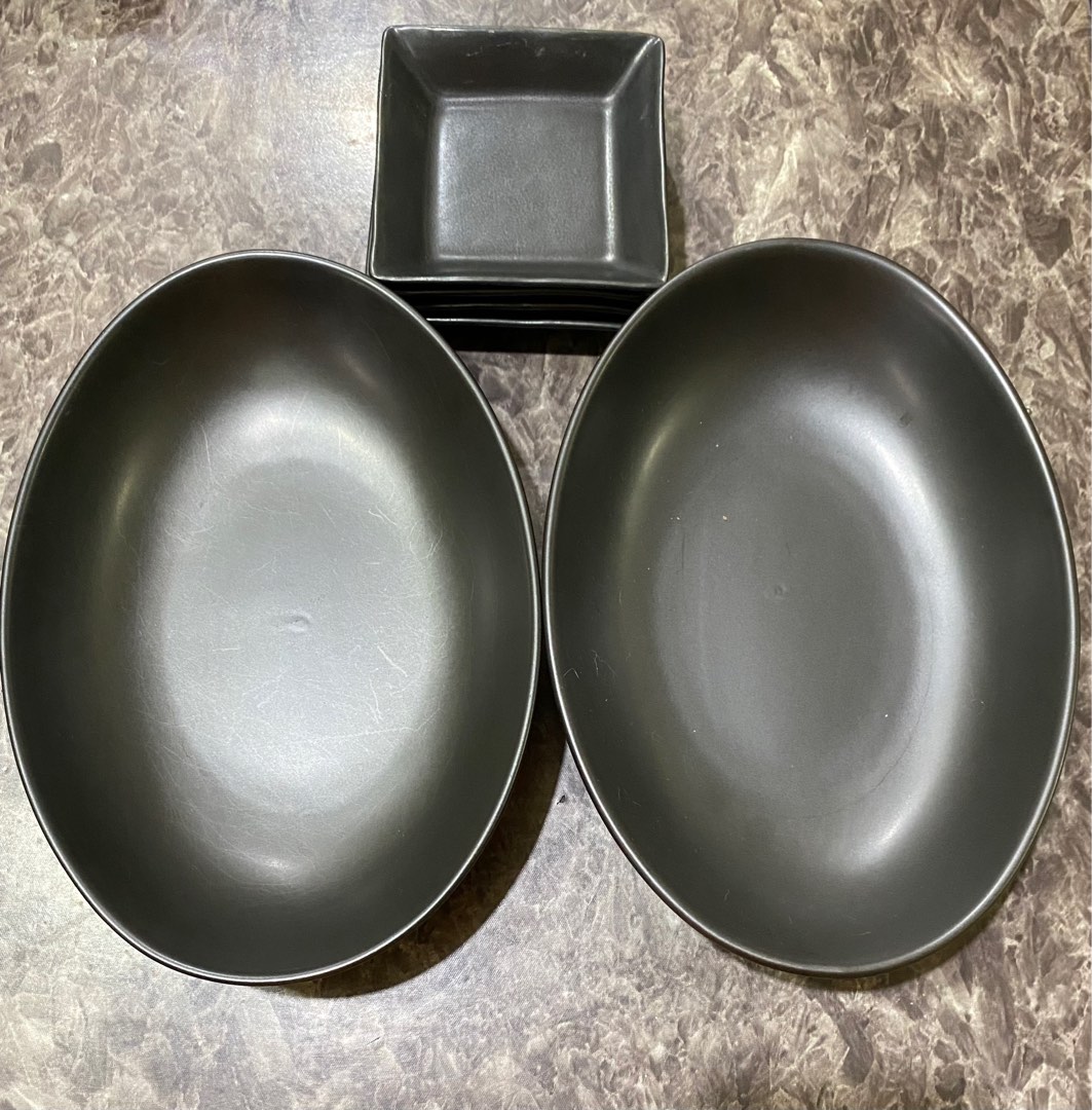 Japan Surplus Stoneware Oblong and Sqare Set 6pcs., Furniture & Home ...