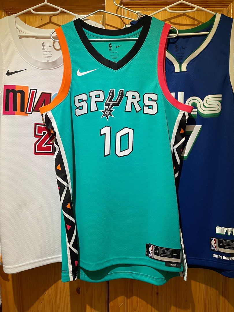 Jeremy Sochan spurs city nike nba jersey swingman, 男裝, 運動服裝 - Carousell