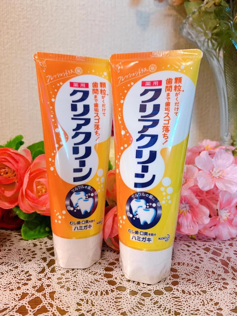 KAO CLEAR CLEAN Toothpaste Fresh Citrus Flavor 120g, Beauty & Personal ...