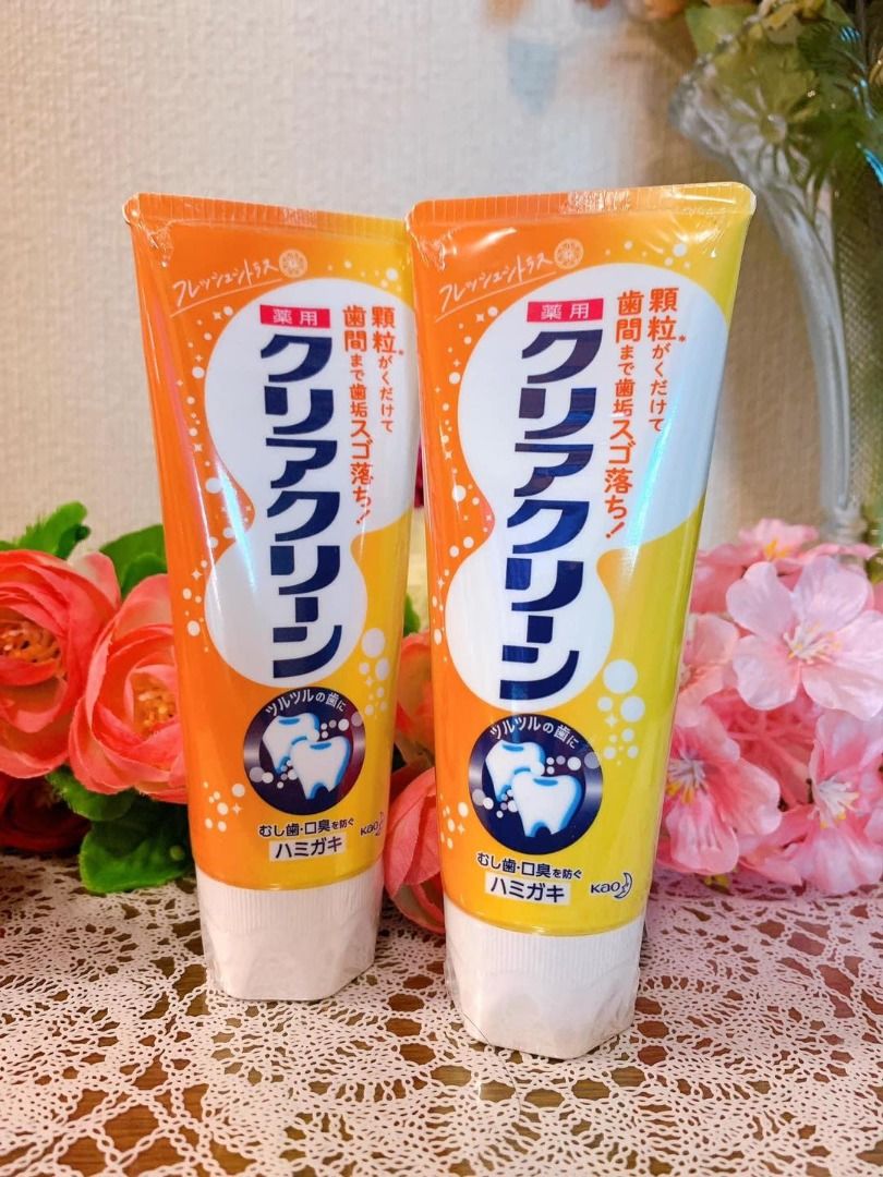 KAO CLEAR CLEAN Toothpaste Fresh Citrus Flavor 120g, Beauty & Personal ...