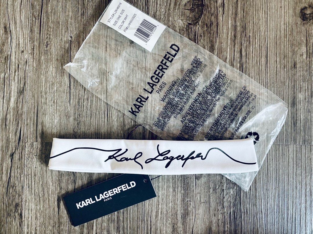 Karl Lagerfeld script headband, Women's Fashion, Watches & Accessories ...