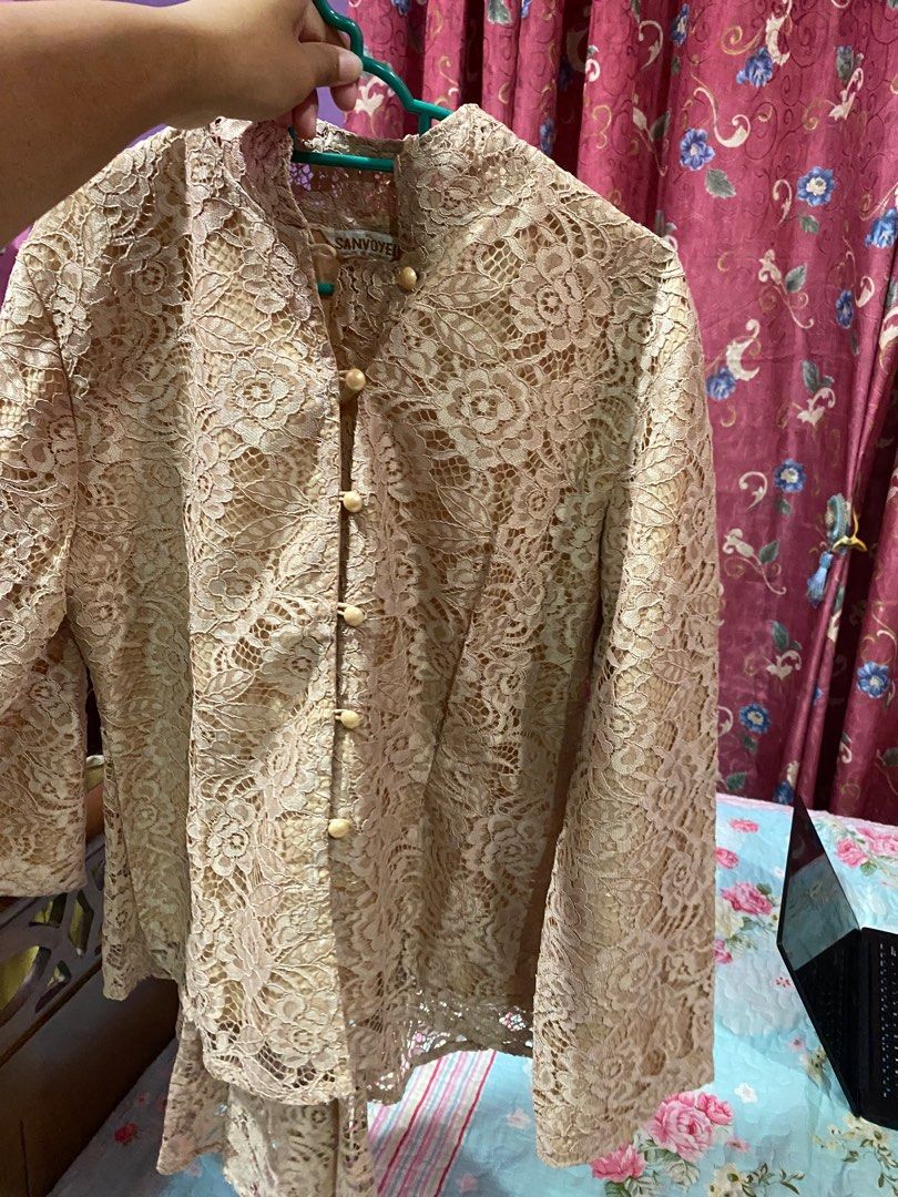Kebaya Lace Indonesia, Women's Fashion, Tops, Blouses on Carousell