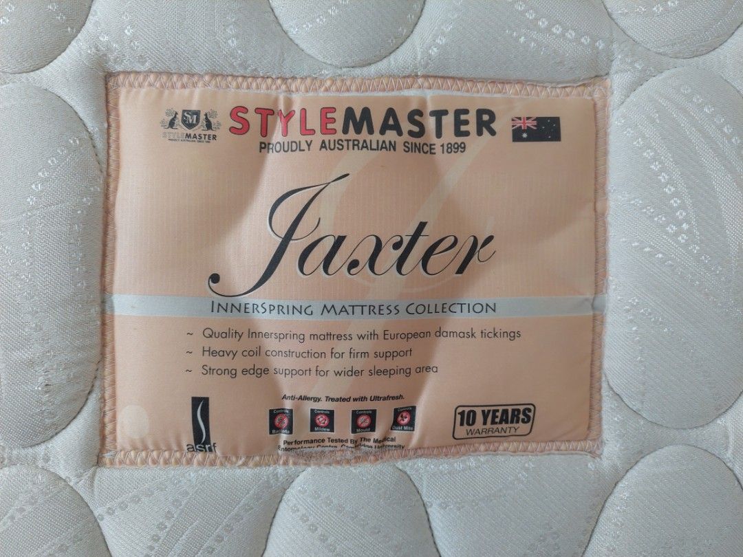 King Koil bed frame+ Stylemaster jaxter mattress, Furniture & Home ...