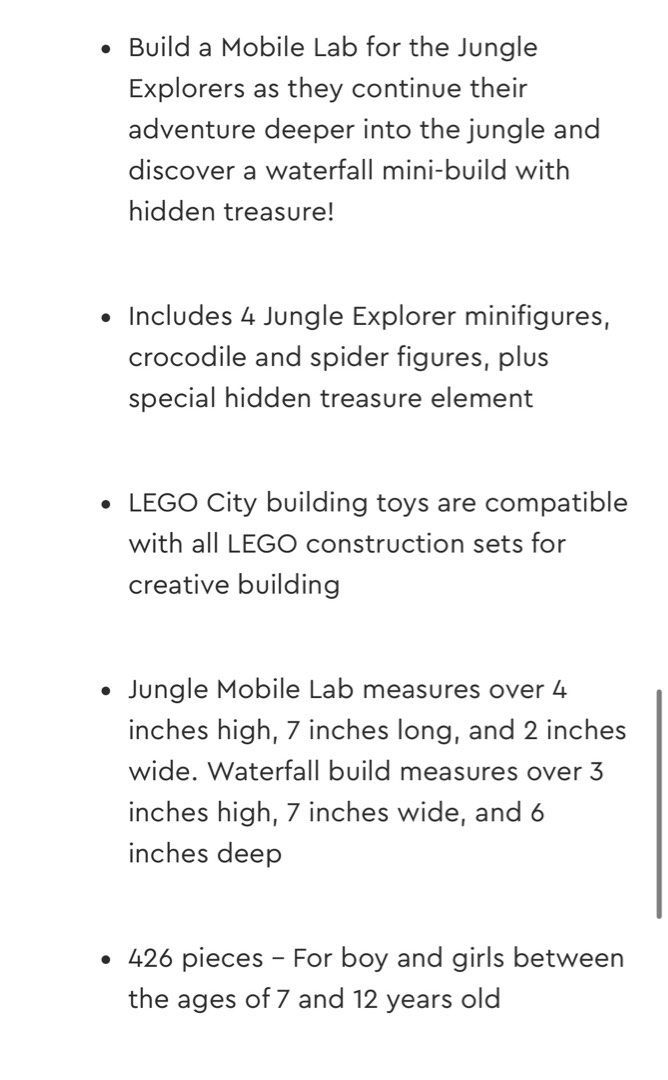 Lego !! Mobile City - **Jungle Mobile Lab** (New), Hobbies & Toys, Toys ...