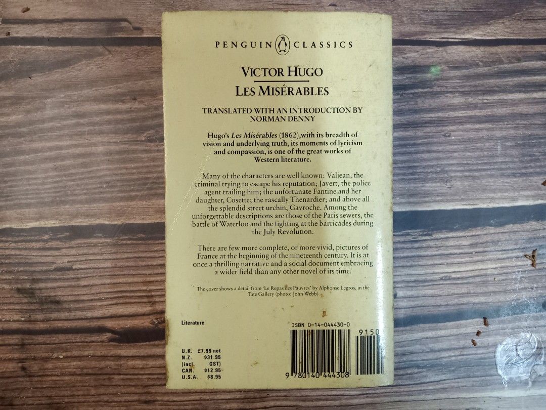 Les Miserables by Victor Hugo, Hobbies & Toys, Books & Magazines ...