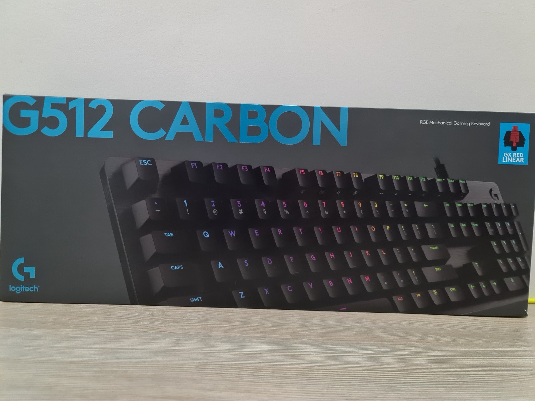 Logitech G512 Carbon (Wired Mechanical Keyboard Red / Linear Keys ...