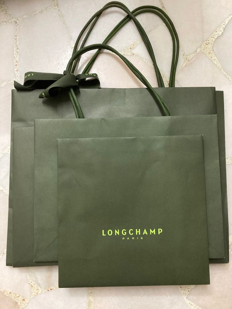 Longchamp paper bag, Women's Fashion, Bags & Wallets, Tote Bags on ...
