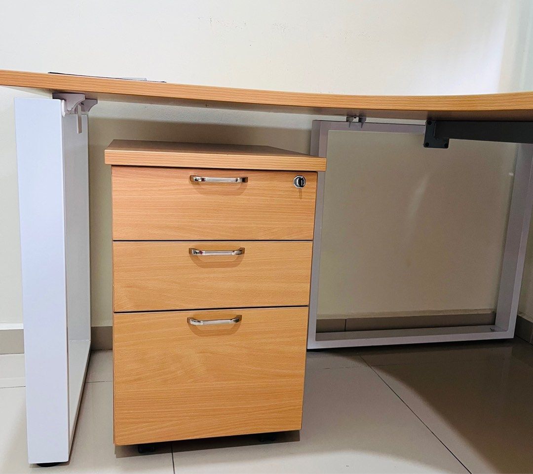 SQL Executive L-Shape Office Table (Left Side) with 3 Drawer Mobile ...