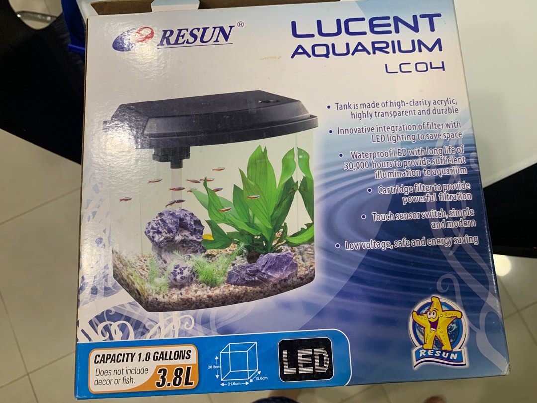 Lucent tabletop Aquarium, Pet Supplies, Homes & Other Pet Accessories on Carousell