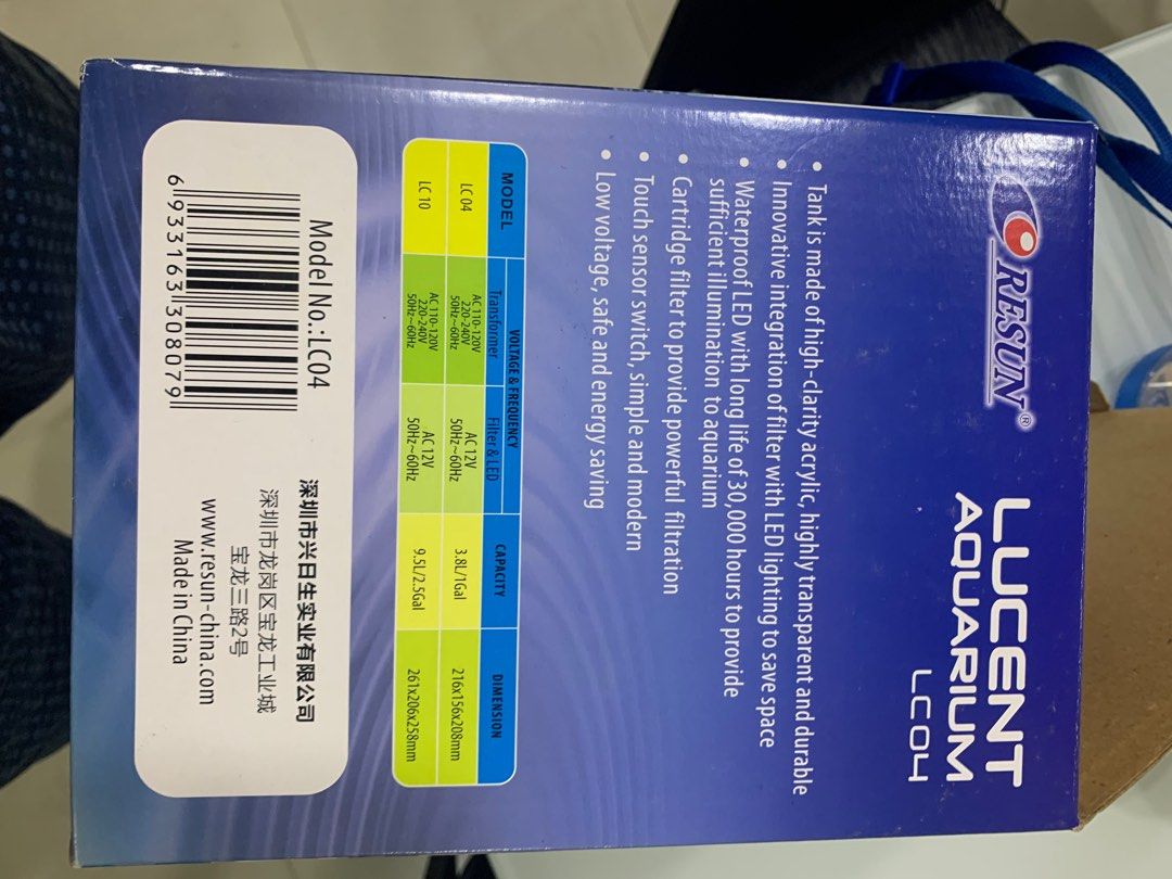 Lucent tabletop Aquarium, Pet Supplies, Homes & Other Pet Accessories on Carousell