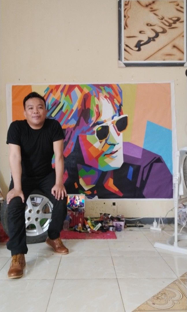 Lukisan WPAP John Lennon, Desain & Kerajinan Tangan, Karya Seni di Carousell