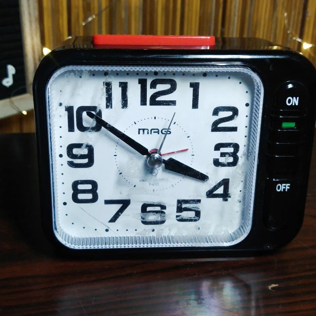 Mag Square Alarm Clock, Furniture & Home Living, Home Decor, Clocks on ...