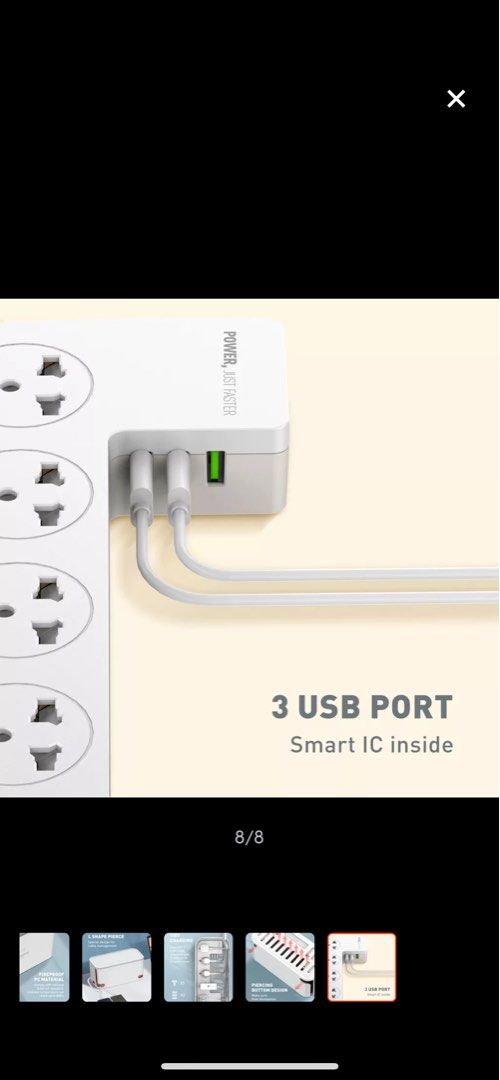 Management power strip box / power socket 5 universal socket with 3 usb ...