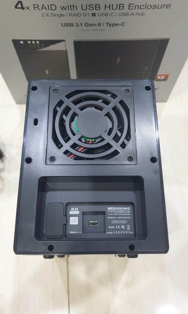 Mediasonic Probox USB 3.1 Gen 2 Type C 4 Bay 3.5" SATA Hard Drive ...