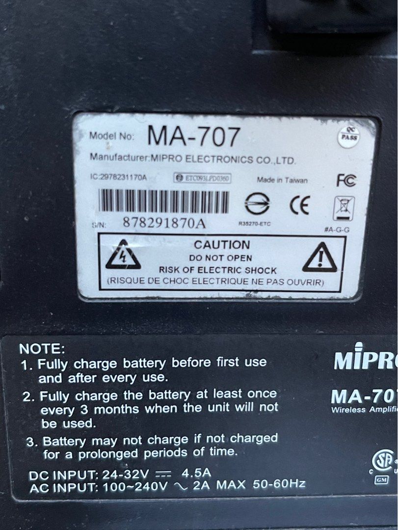 MIPRO MA-707 wireless amplifier speaker, Audio, Soundbars, Speakers & Amplifiers on Carousell