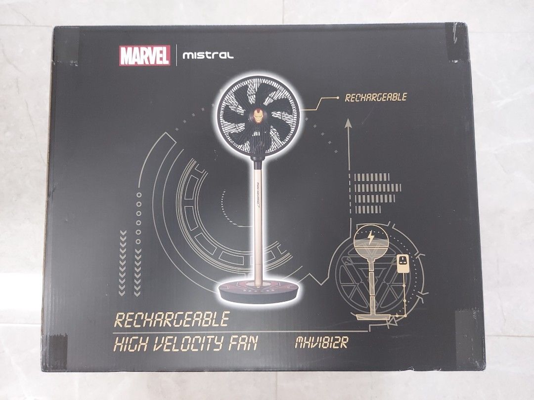 Mistral Marvel x Mistral 12" Rechargeable High Velocity Fan, Furniture ...