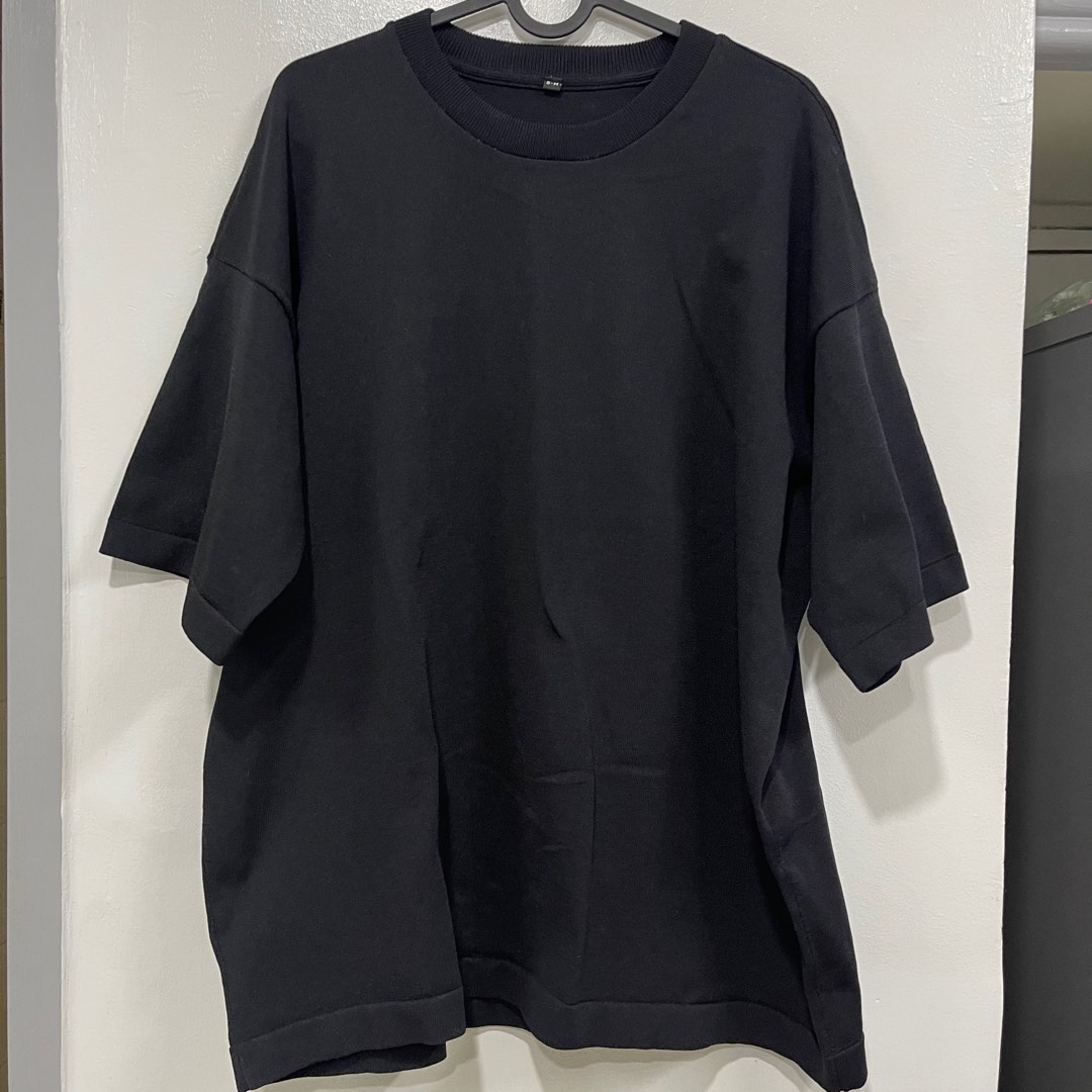 Muji Men Oversize Black Shirt, Men's Fashion, Tops & Sets, Tshirts ...