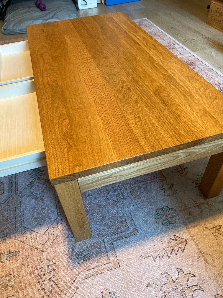 Muji Oak Coffee Table, Furniture & Home Living, Furniture, Tables ...