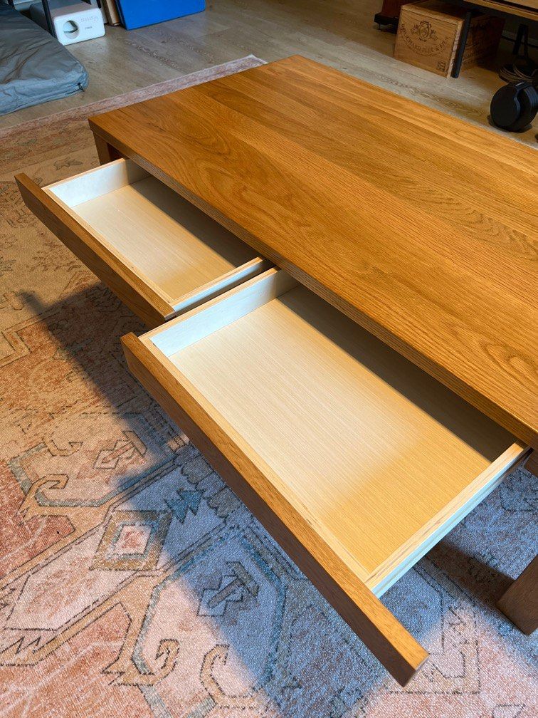 Muji Oak Coffee Table, Furniture & Home Living, Furniture, Tables ...