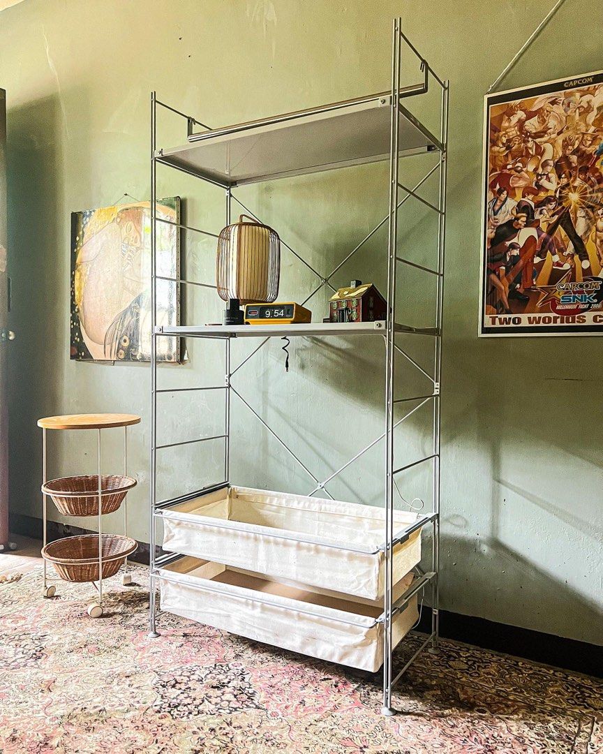 MUJI Stainless steel shelves with Drawers, Furniture & Home Living ...