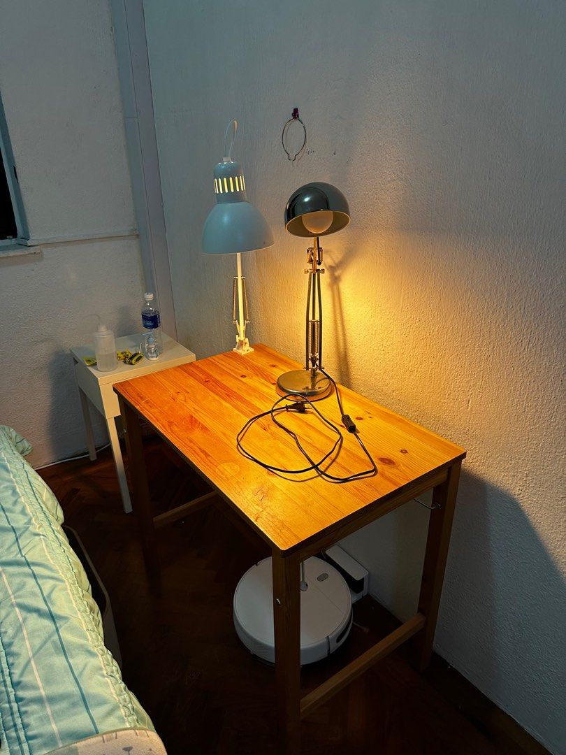 Muji table with 2 ikea tables light, Furniture & Home Living, Furniture ...